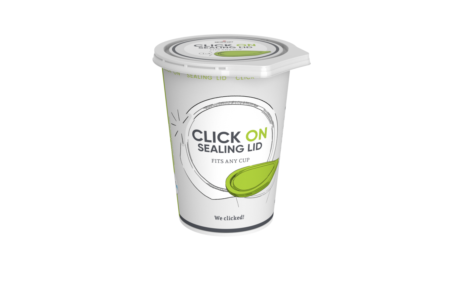 One for all: the Click On sealing lid from Greiner Packaging